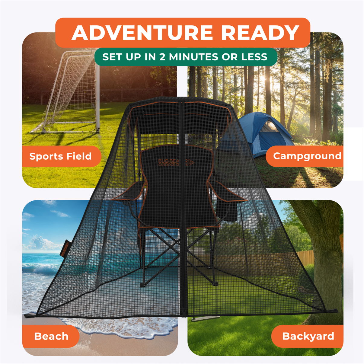 The Bug Beater™ 2.0 - The All-In-One Canopy Chair, Bug Net, & Cooler ...